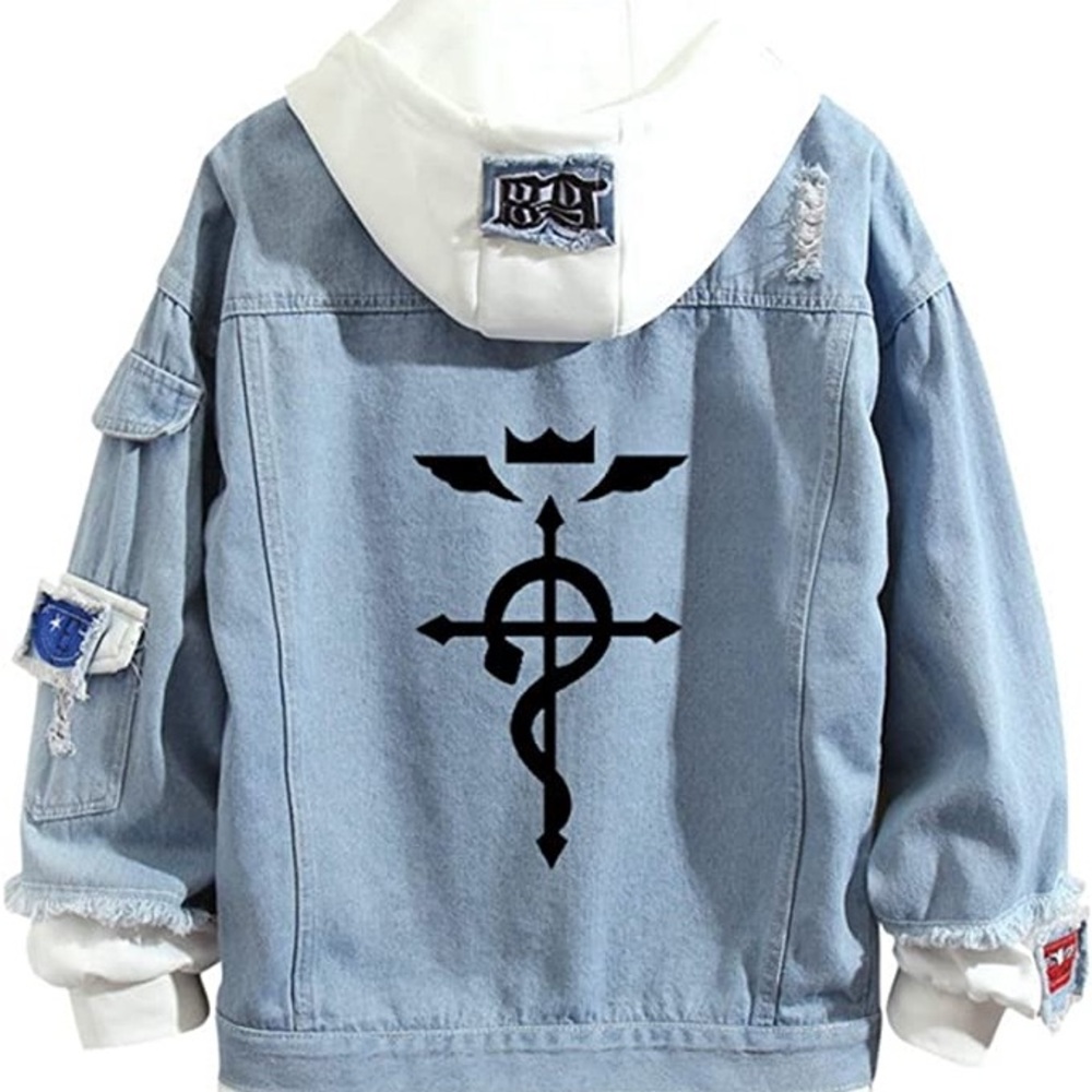 Anime Denim Jacket Hoodie Cosplay Unisex - Gem